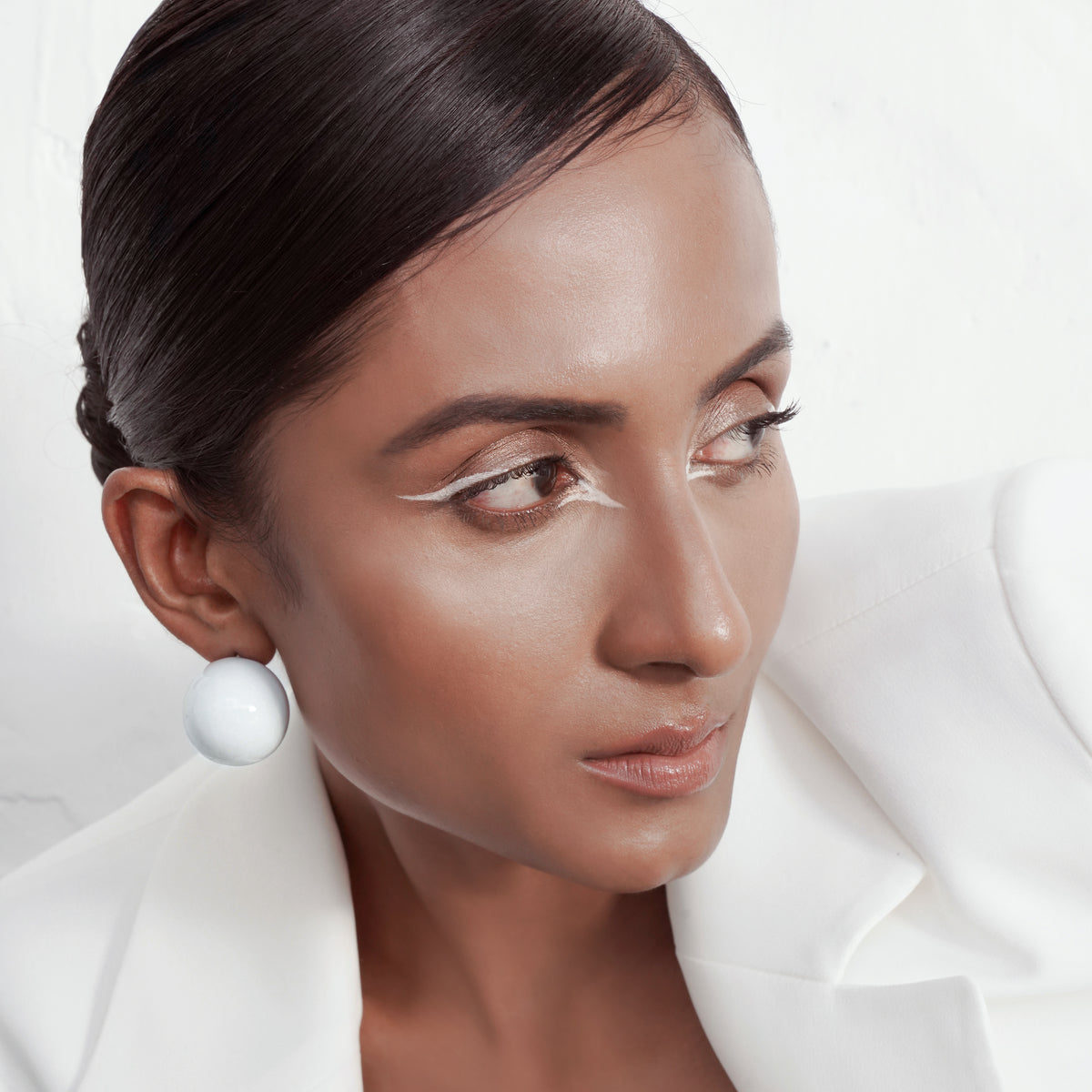 Bubble Studs - White – Equiivalence